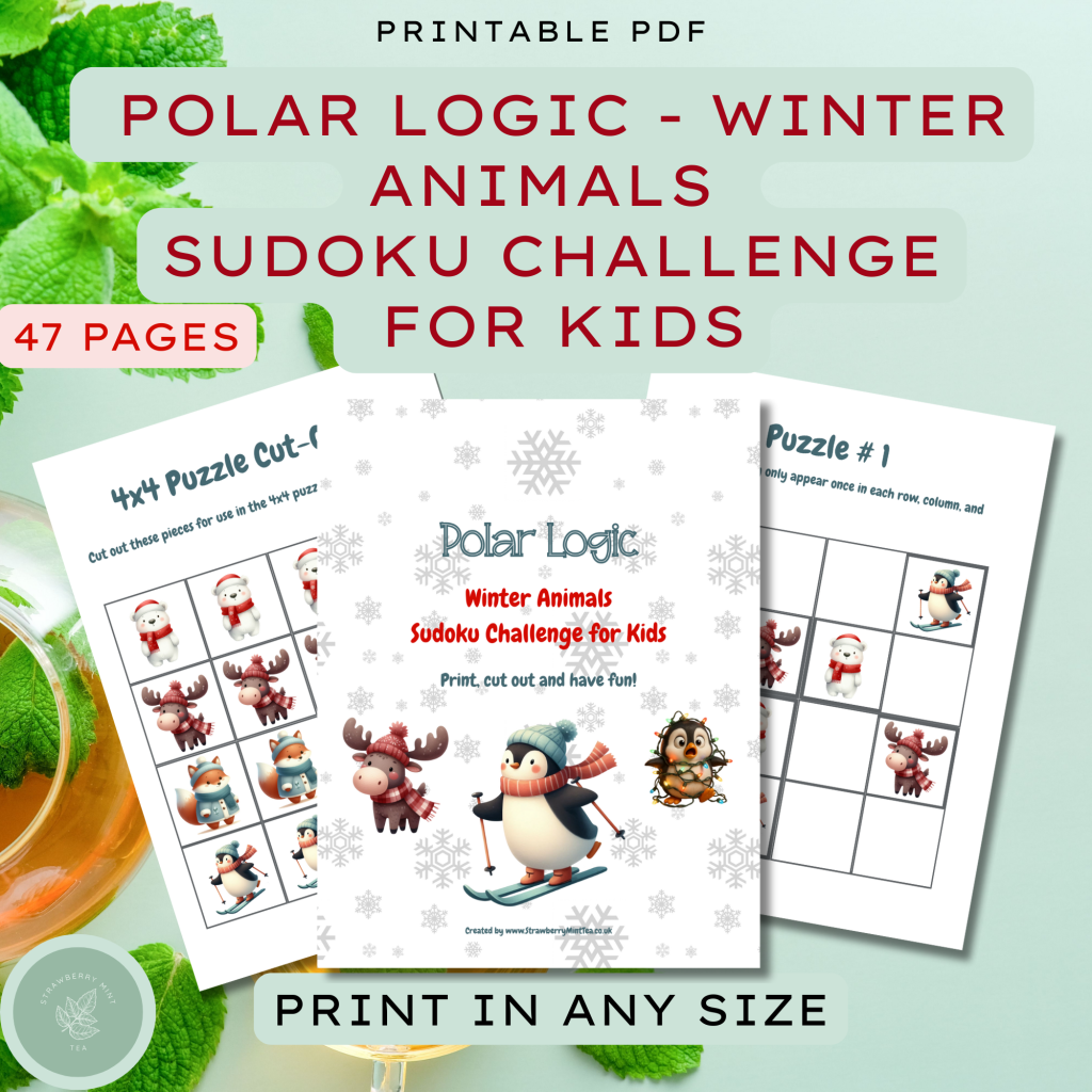 Polar Logic – Winter Animal Sudoku Challenge for Kids | 24 Printable ...
