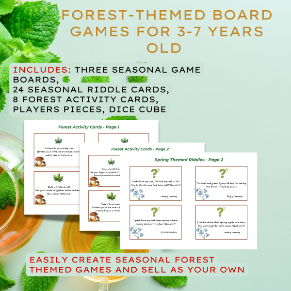 Journey Through the Forest – Seasonal Riddle & Activity Game PLR ...