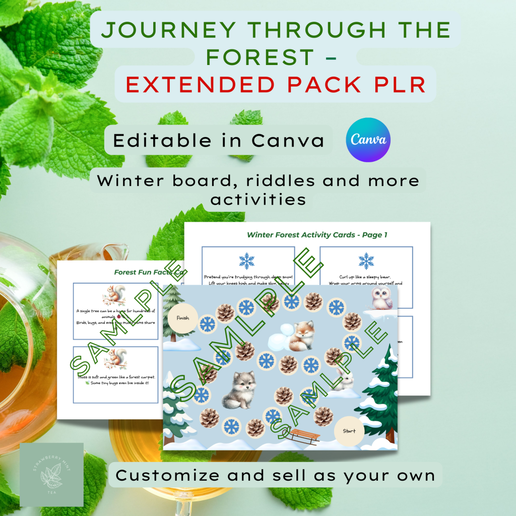 Journey Through the Forest – Extended Pack PLR | Editable Printable ...
